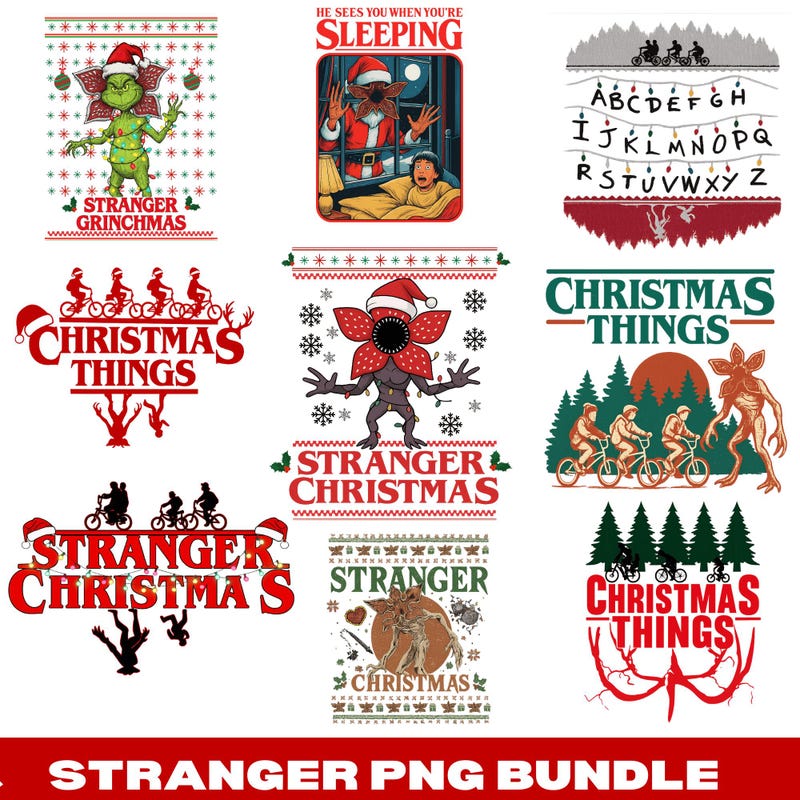 Christmas Stranger Thing Svg - Etsy