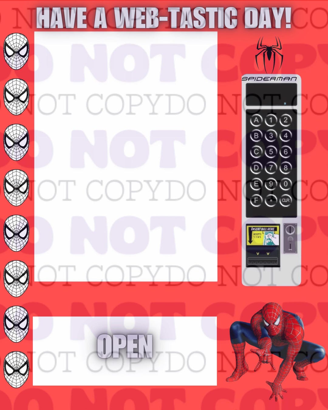 Spider-man 3D Vending Machine Template - Etsy