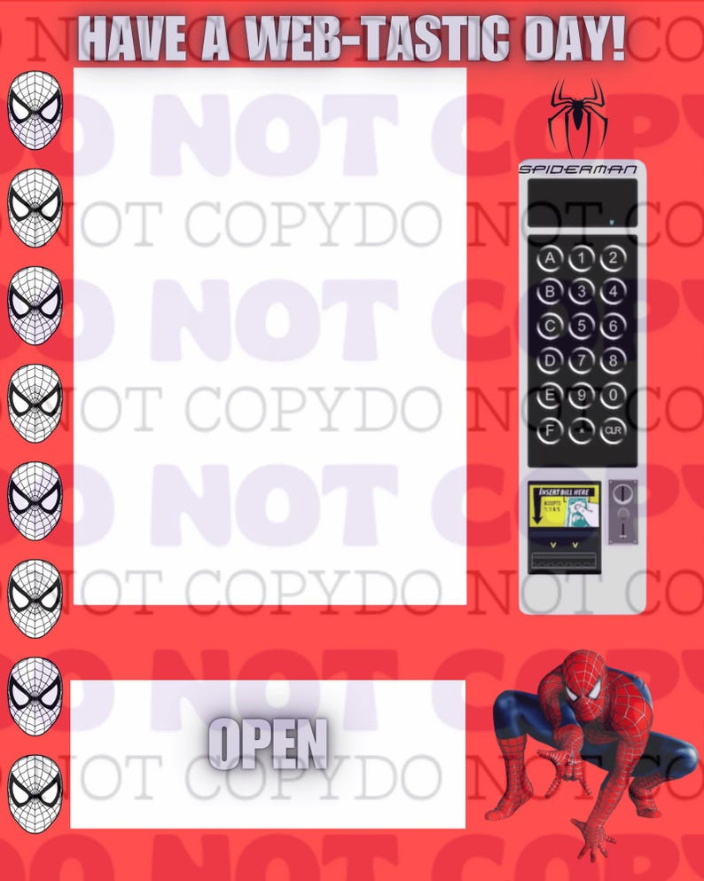 Spider-man 3D Vending Machine Template - Etsy