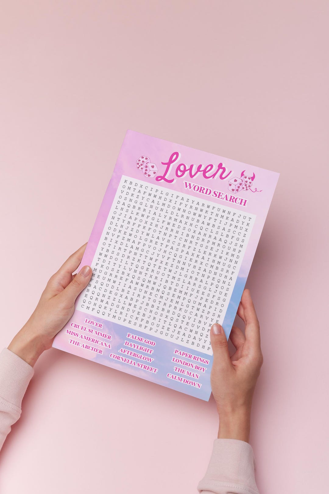 Lover Album Swiftie Word Search - Etsy