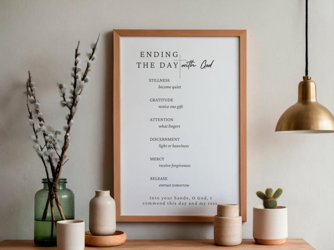Evening Prayer Printable | Simple Christian Examen (A4 A6 US Letter ...