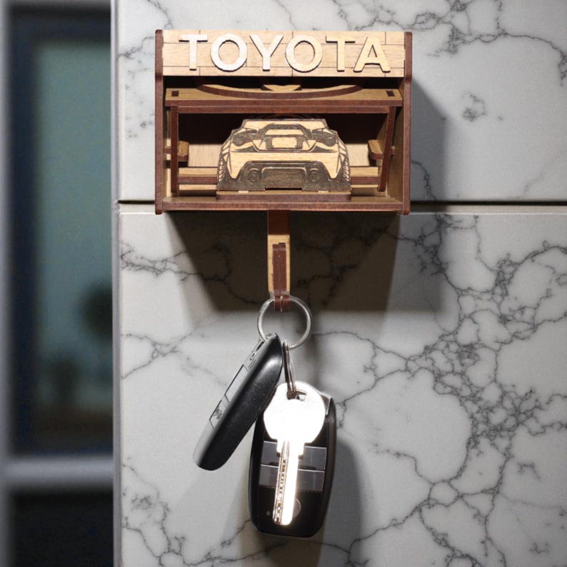Car Key Holder SVG: Laser Cut Wall Mount Organizer (digital Download ...