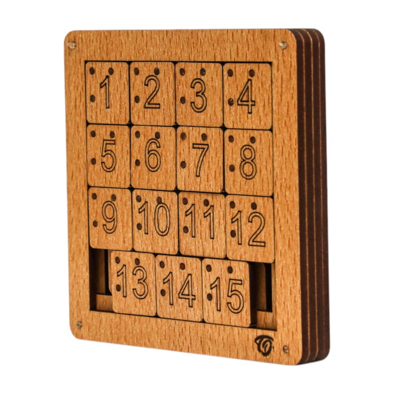 Wooden Sliding Puzzle | Taquin 15 Number Game (laser Cut File) - Etsy