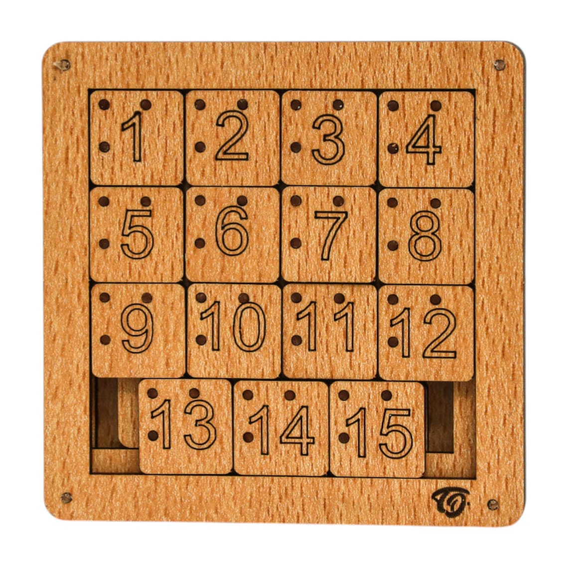 Wooden Sliding Puzzle | Taquin 15 Number Game (laser Cut File) - Etsy