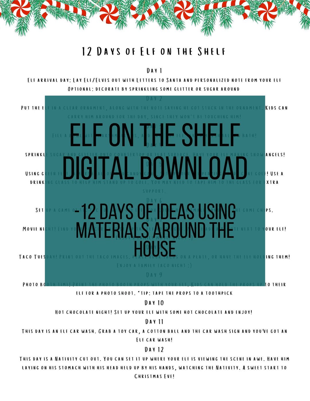 Elf on the Shelf Digital Downloads - Etsy