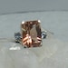 Oregon Sunstone Ring red Pink Oregon Sunstone Ring Emerald Cut Oregon ...