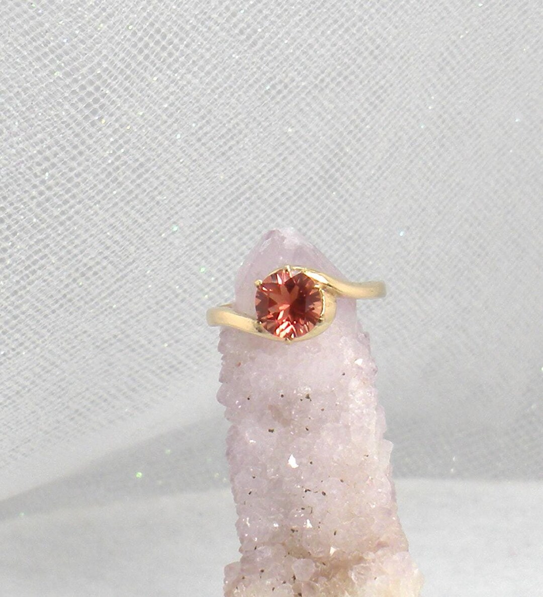 Oregon Sunstone Ring - Red Oregon Sunstone - Red Sunstone Ring - 14KT ...