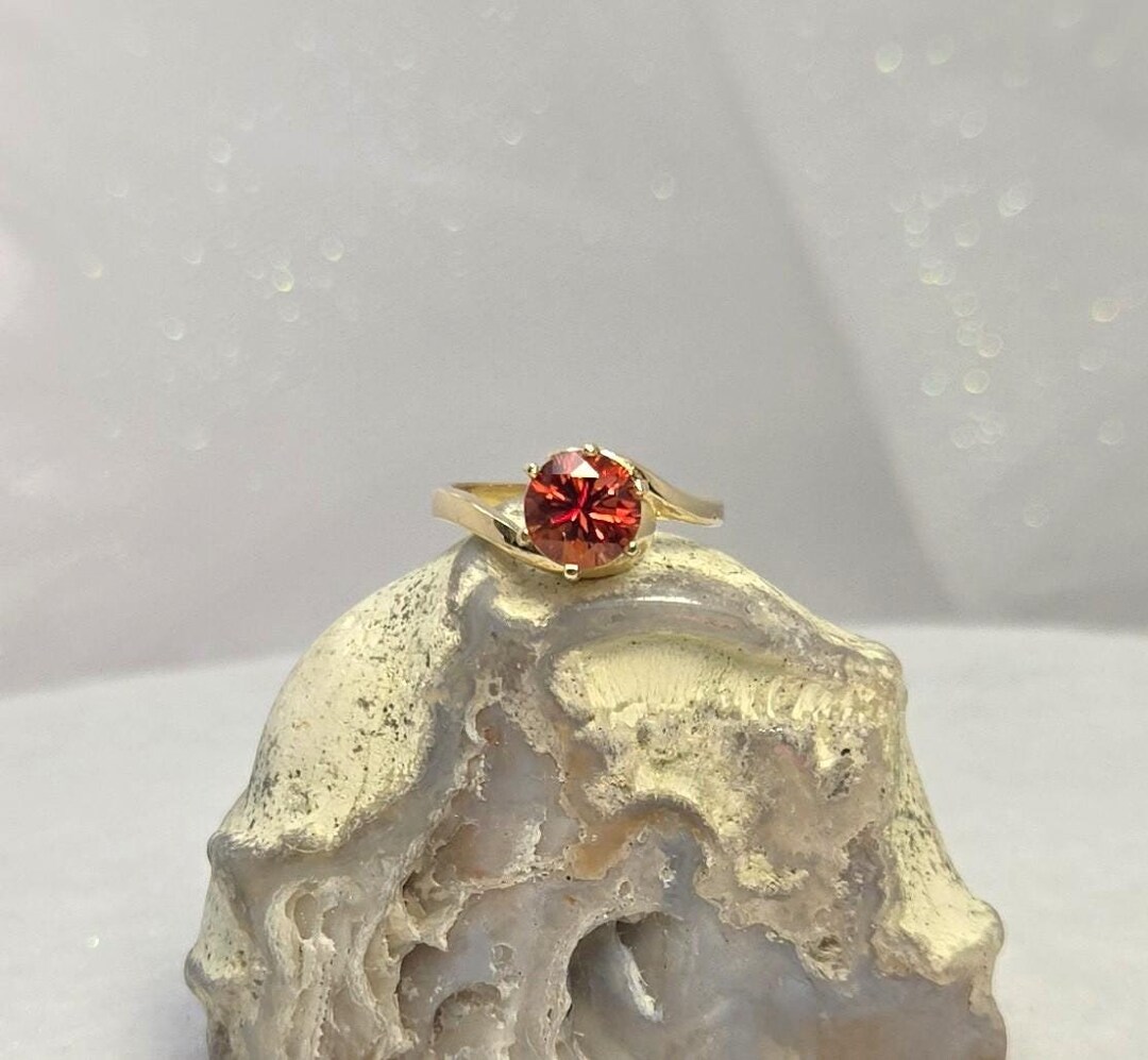 Oregon Sunstone Ring - Red Oregon Sunstone - Red Sunstone Ring - 14KT ...