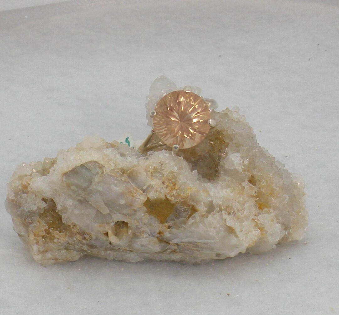 Oregon Sunstone Ring - Steling Silver Ring - Pink Sunstone Ring - Large ...