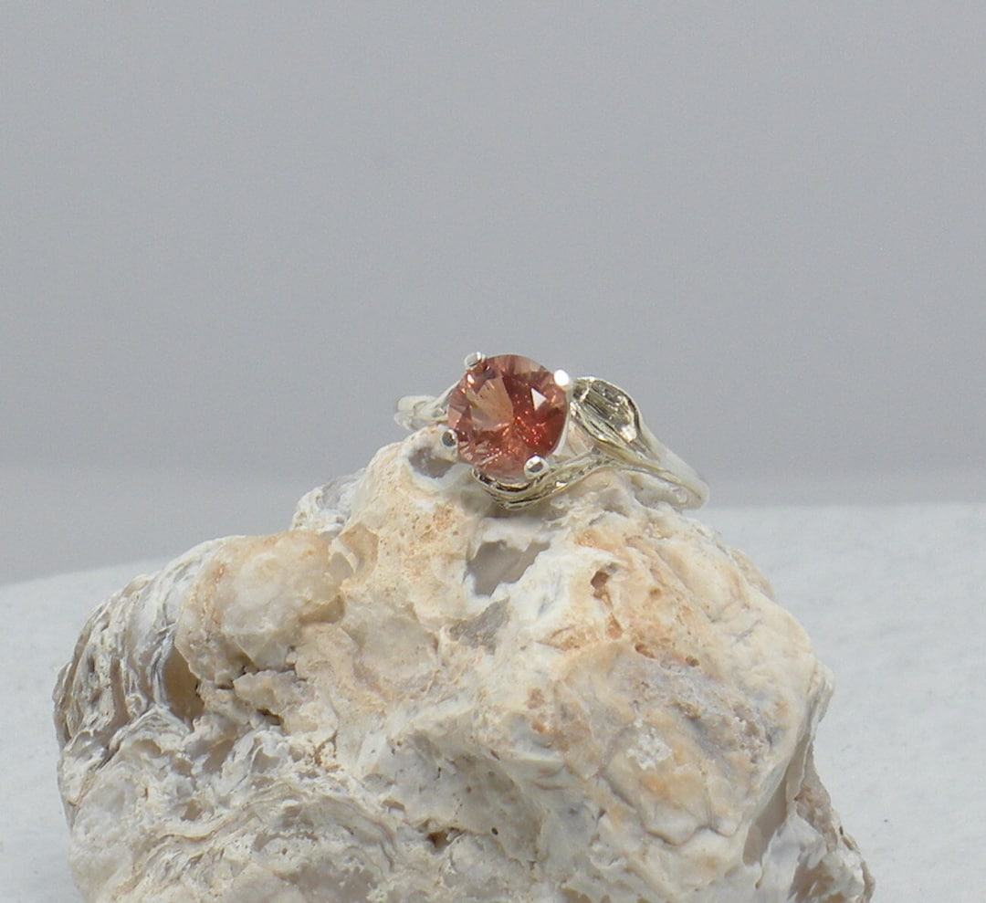 Oregon Sunstone Ring Steling Silver Ring Reddish Orange Sunstone Ring ...