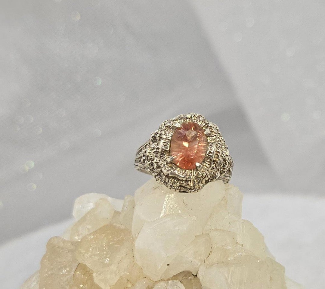 Oregon Sunstone Ring - Medium Red Oregon Sunstone - Sunstone Ring ...