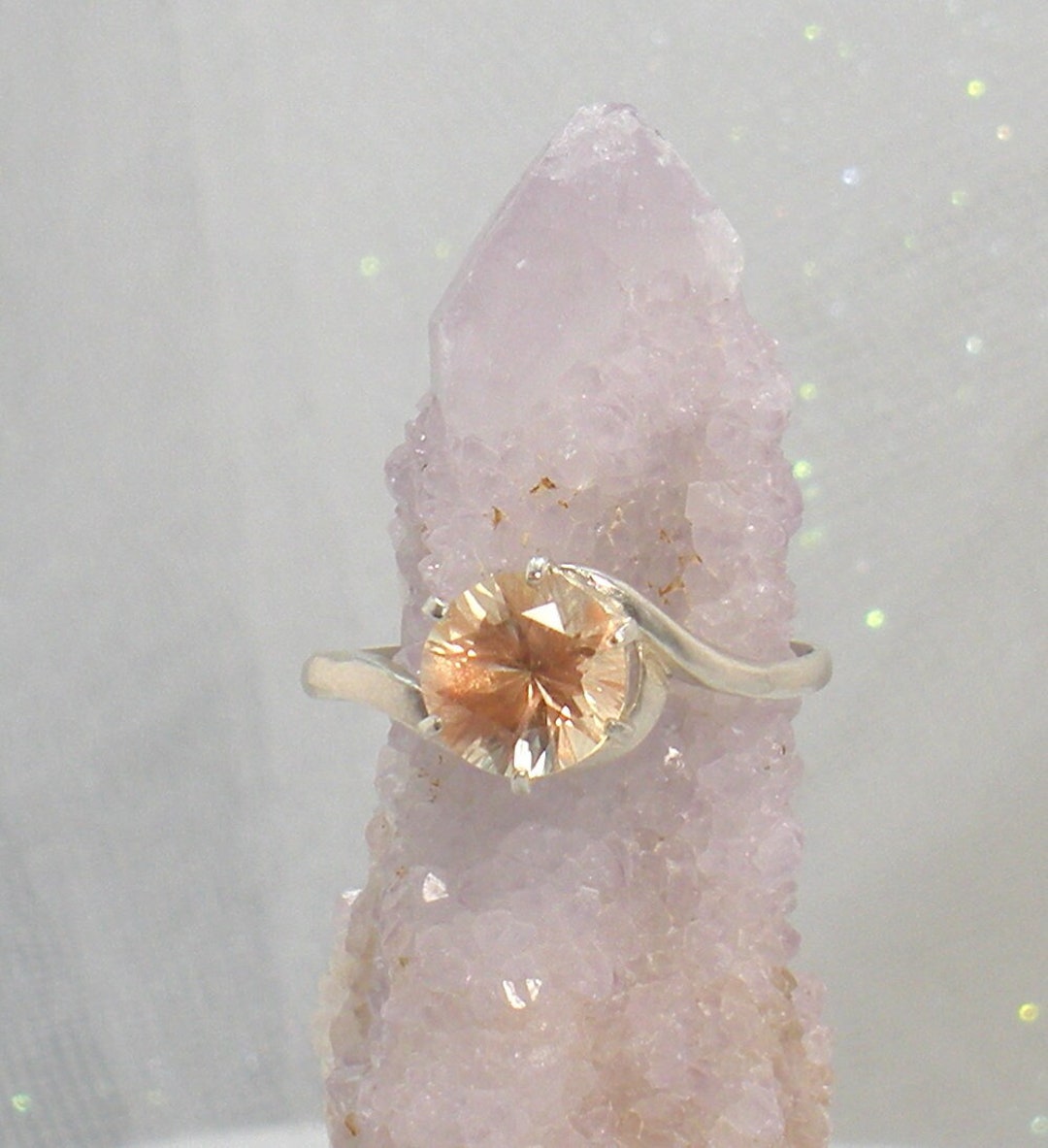 Pink Oregon Sunstone - Sterling Silver Ring - Pink Sunstone Ring ...