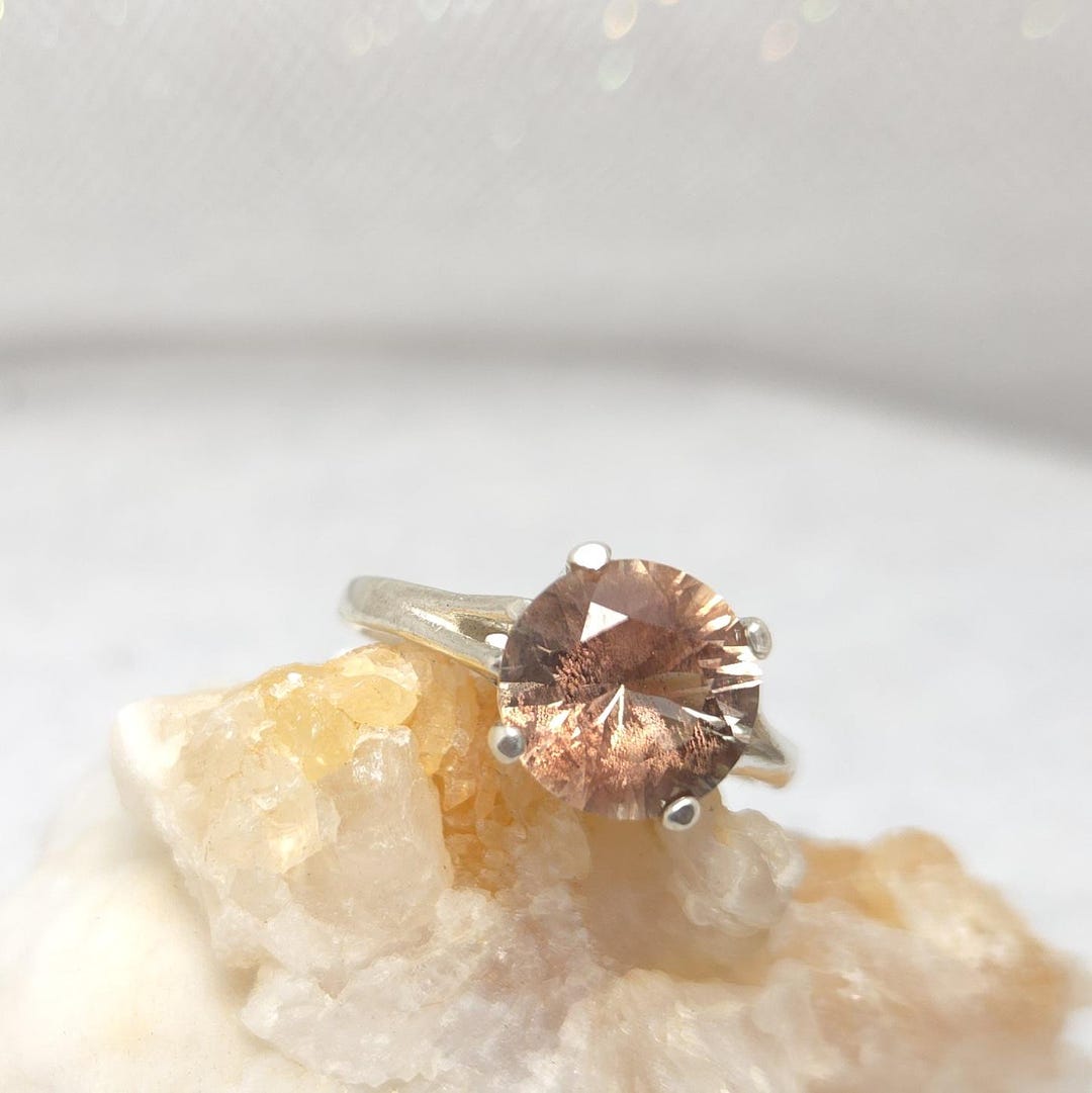 Red Schiller Oregon Sunstone Ring Set in Sterling Silver Ring Size 6.75 ...