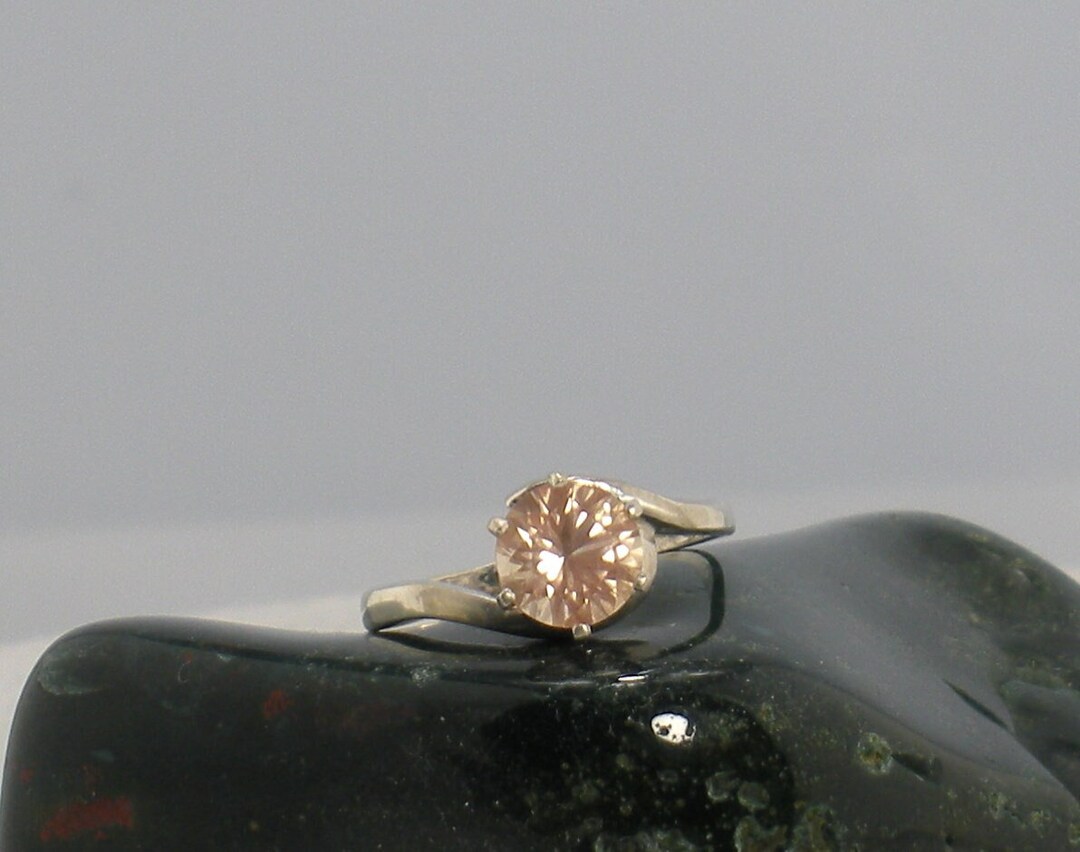 Oregon Sunstone Ring - Steling Silver Ring - Pink Schiller Sunstone ...