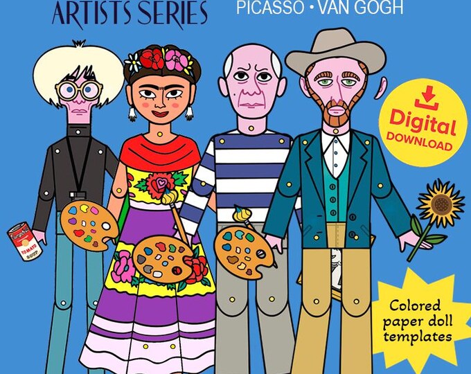 Famous Artist Paper Dolls (david Hockney, Ai Weiwei, Henri Rousseau ...