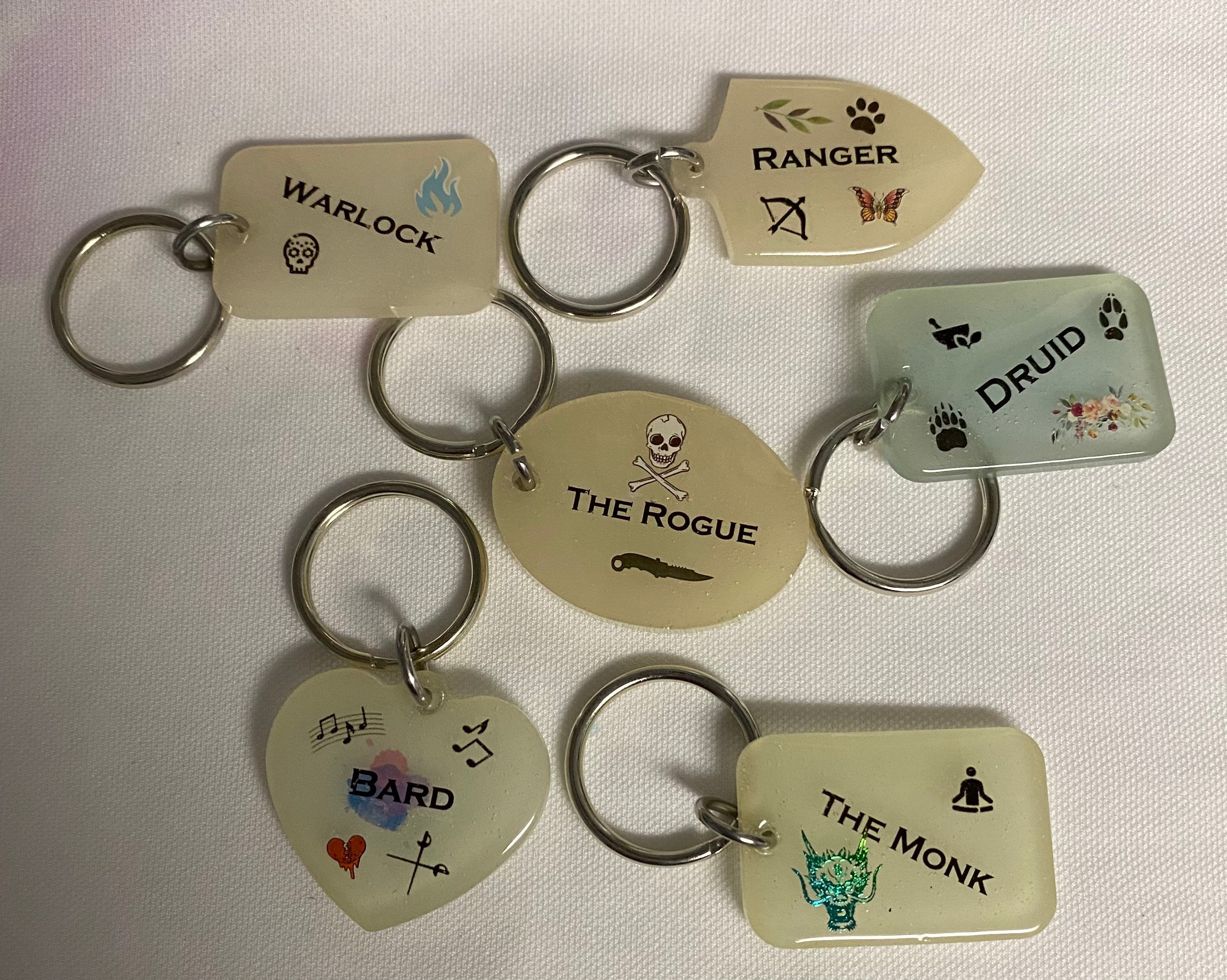 Custom Glow Dnd Keychain - Etsy