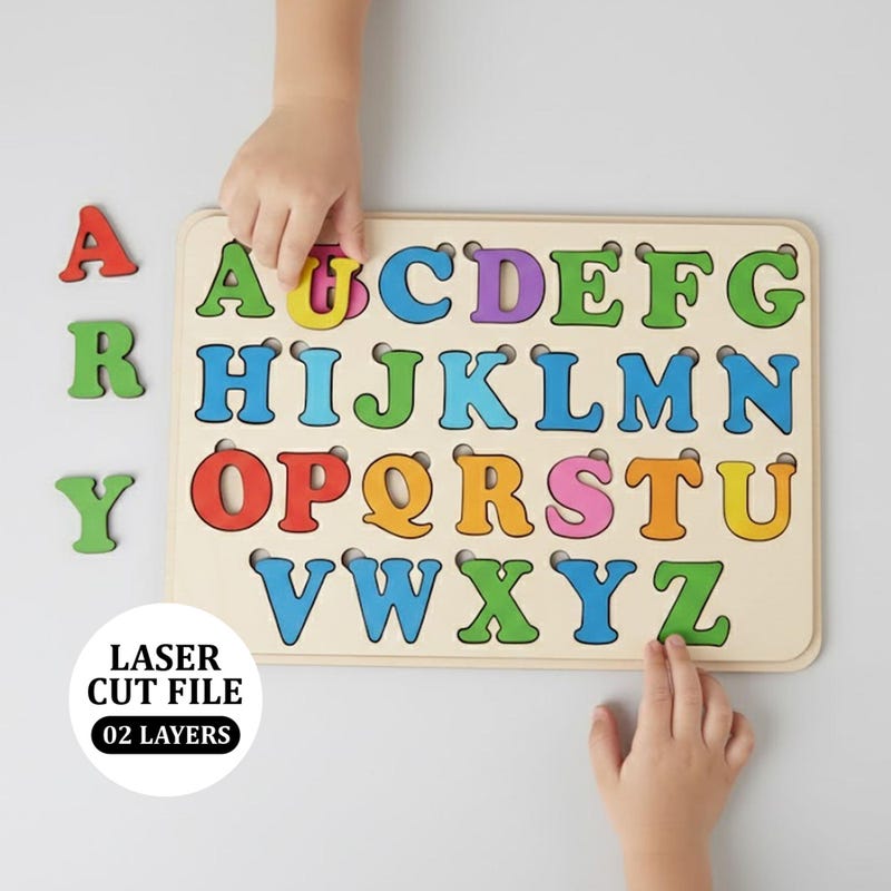 Wooden Abc Puzzle - Etsy