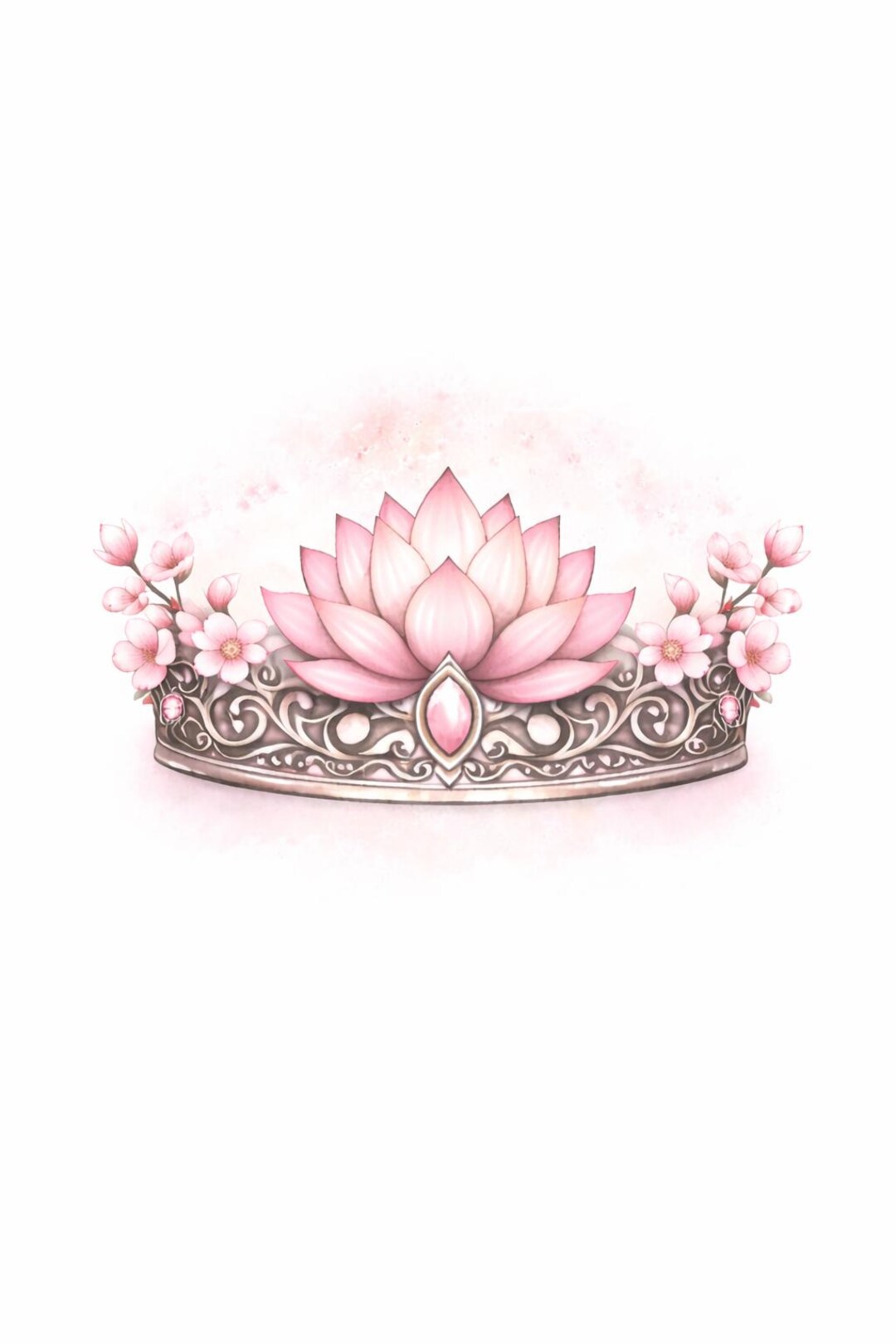 Pink Lotus Crown Printable Wall Art - Etsy