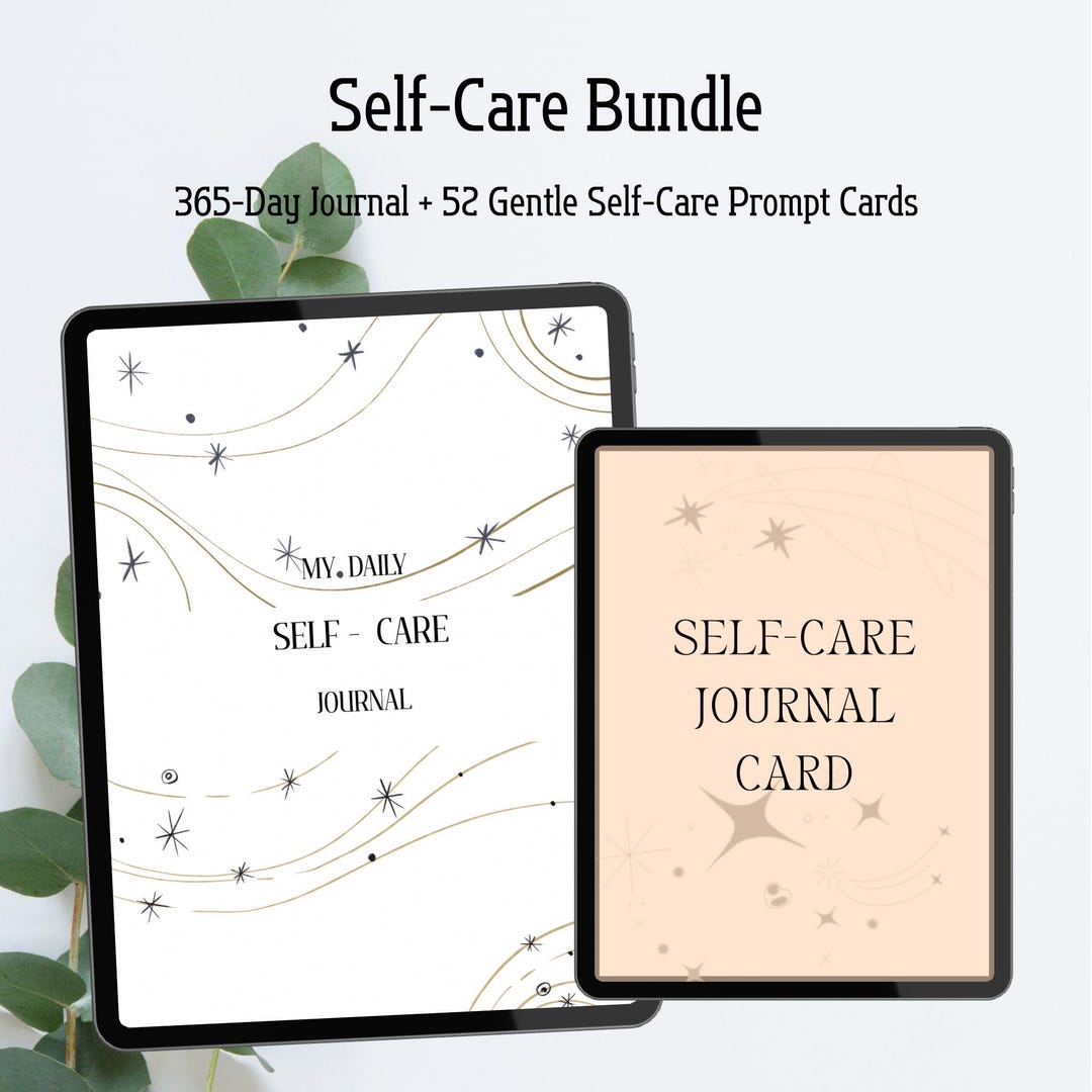 Complete Self-care Bundle 365-day Journal + 52 Gentle Self-care Prompt ...