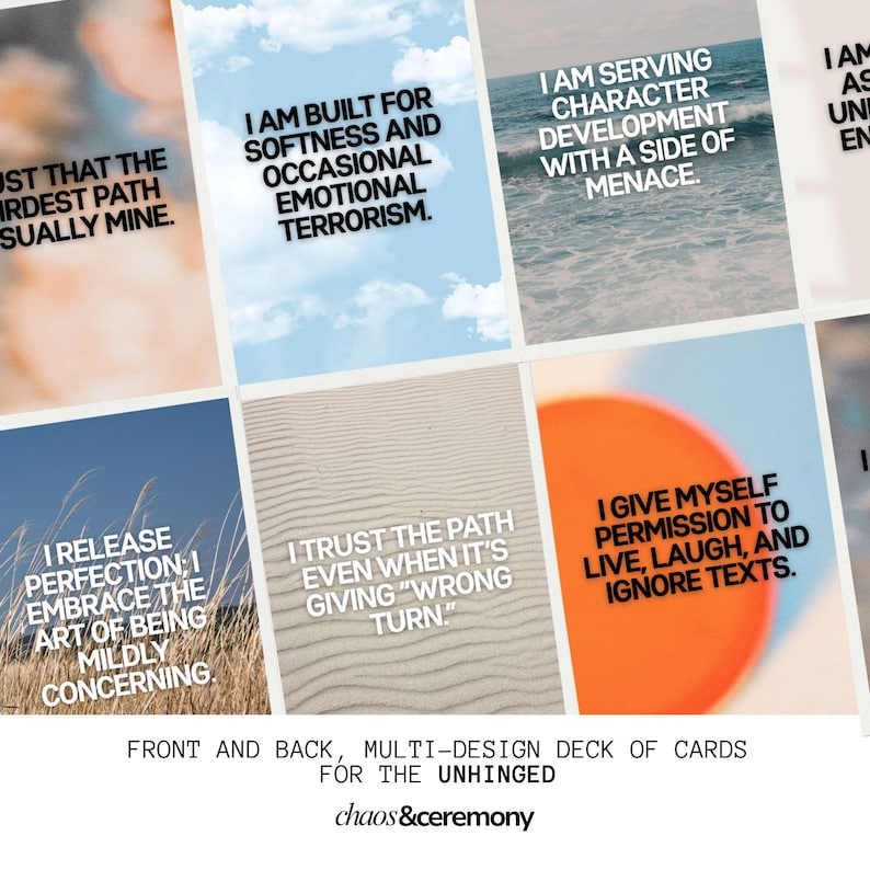Unhinged Affirmations for 2026 | 365 Daily Printable Cards (PDF, JPG ...