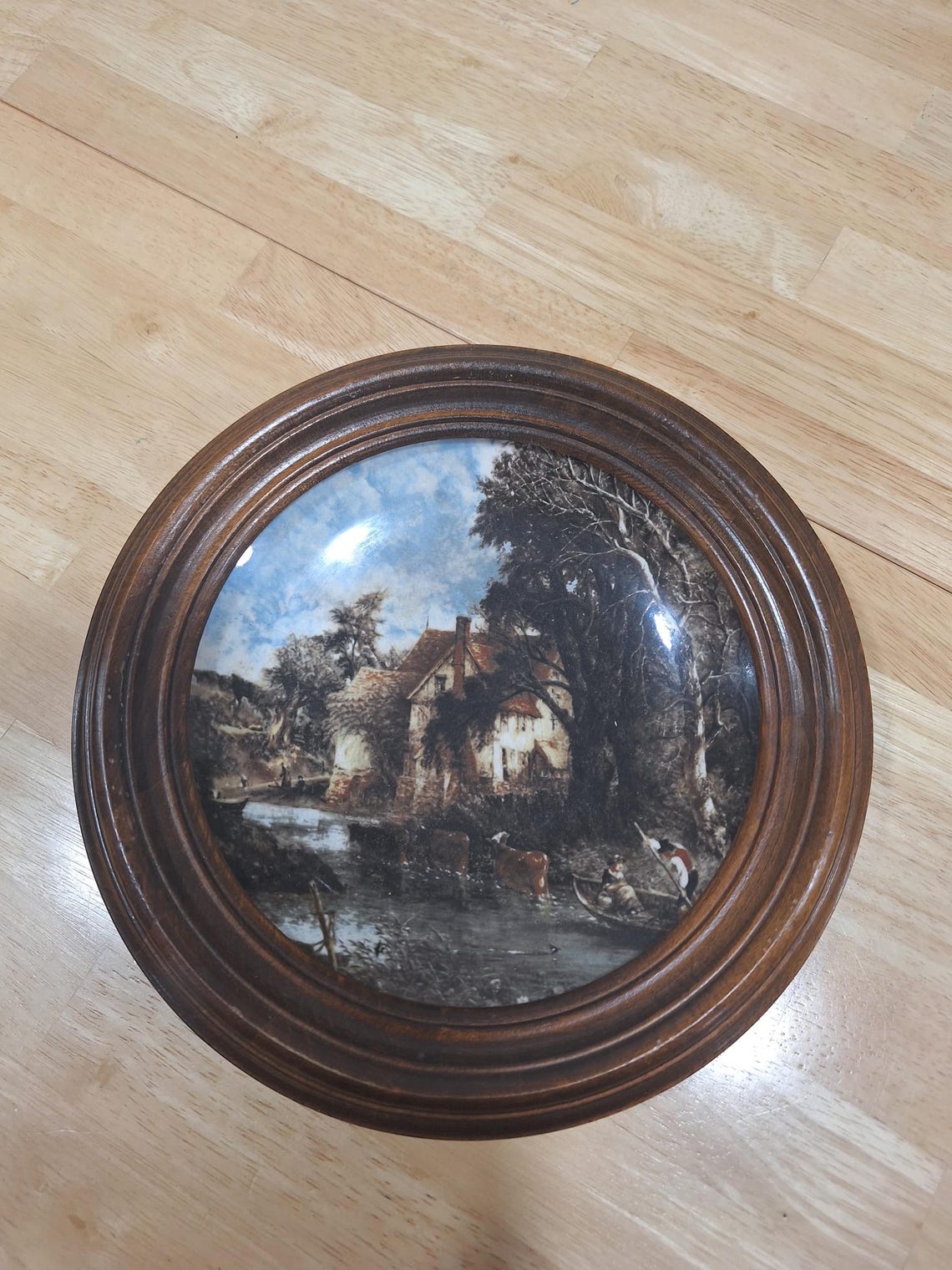 Vintage “valley Farm” Wall Plaque – Constable Artwork Reproduction ...