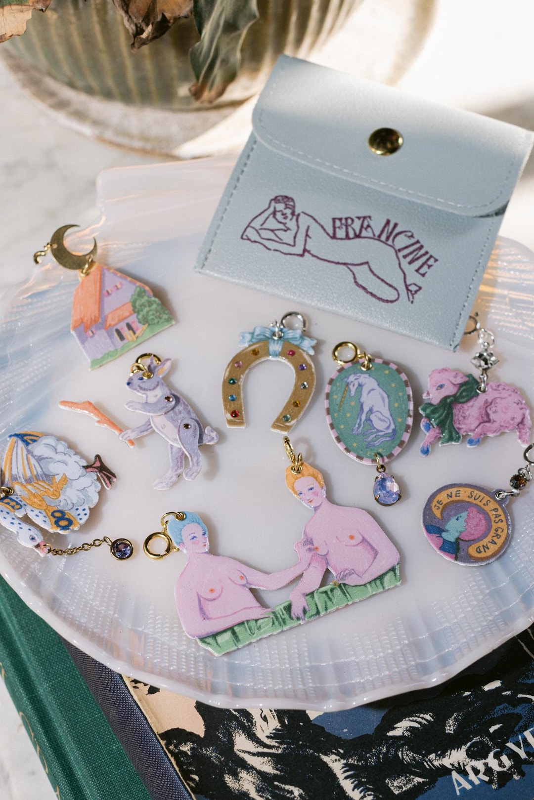 Handmade Art Charms | Decorative Bag Charms or Trinkets | Gold and ...