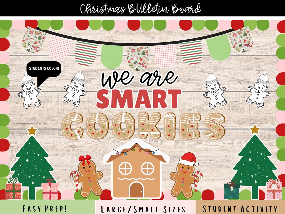 Christmas Bulletin Board- We Are Smart Cookies - Etsy