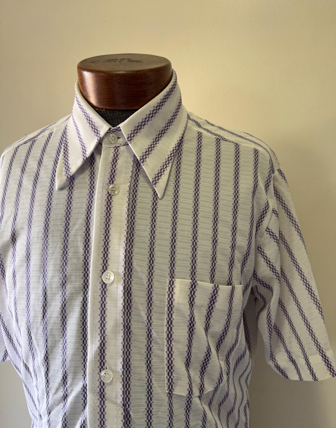 Vintage Men's Sears Button Down Purple Striped Dress Shirt 1970s - Etsy