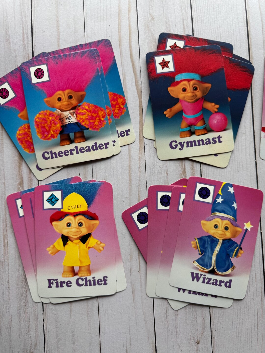 Vintage Pressman Toy Treasure Trolls Match up Card Game 1992 - Etsy