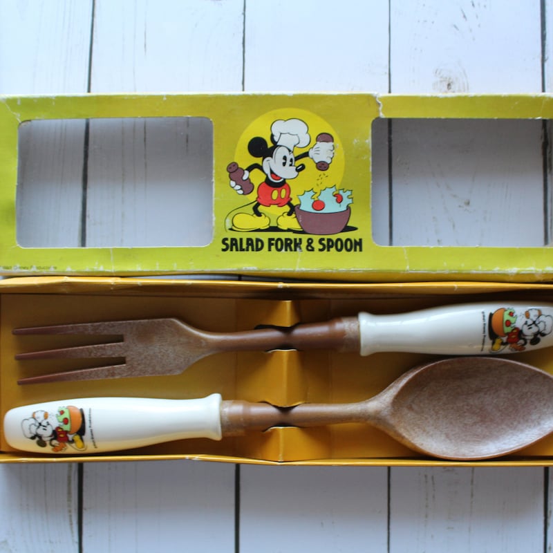 Mickey Mouse Fork and Spoon Set - Etsy