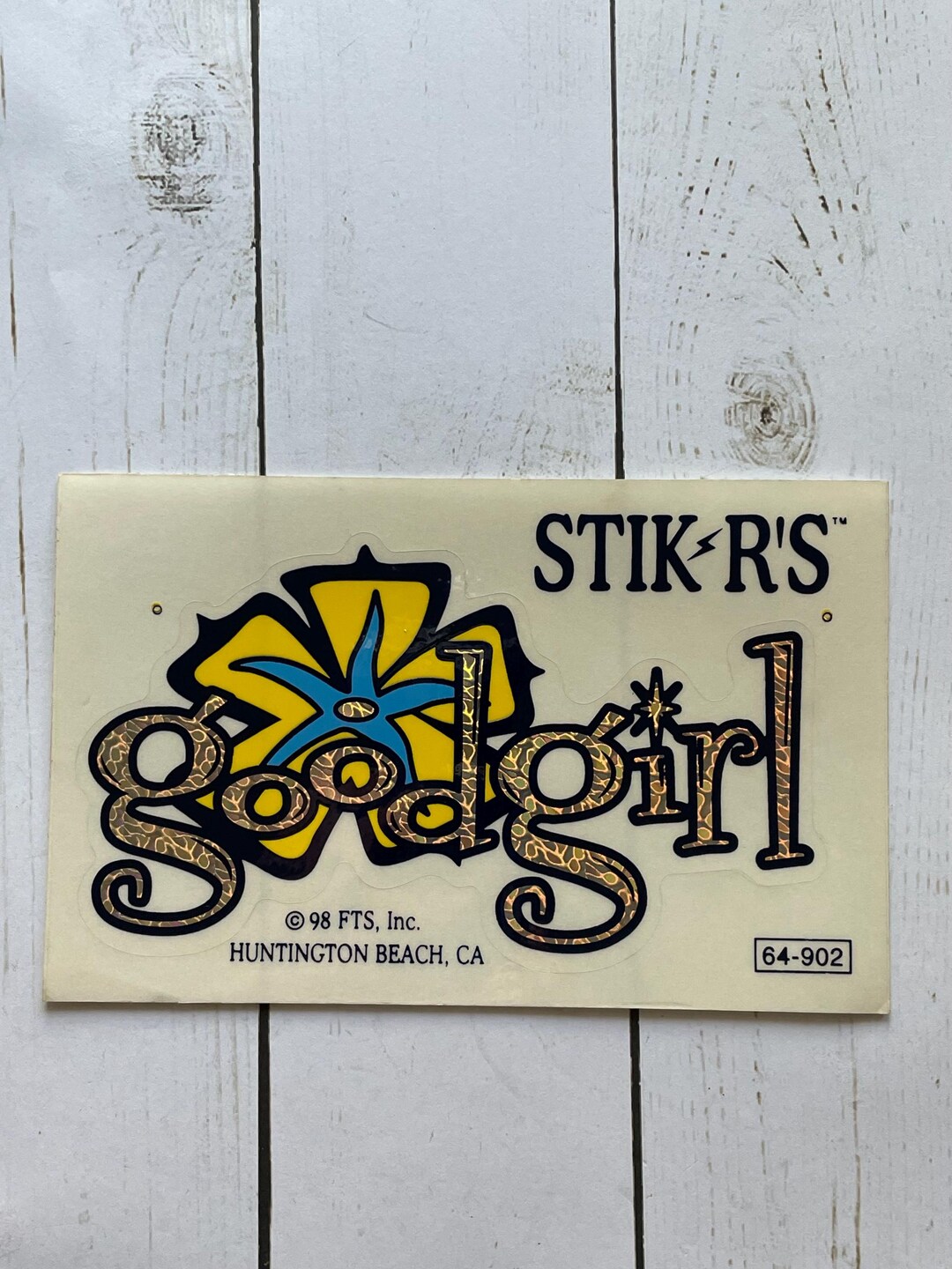 Vintage Holographic Good Girl Sticker 1998 - Etsy