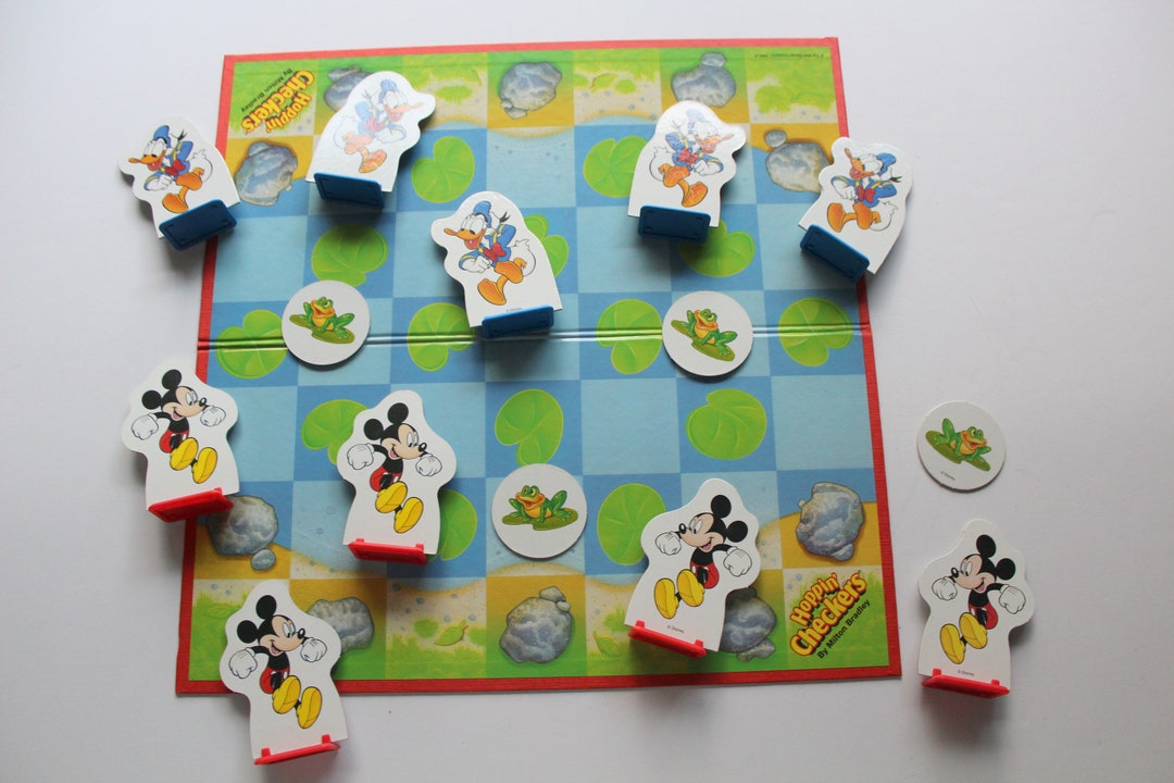 Vintage Milton Bradley Mickey Mouse and Donald Duck Hoppin' Checkers ...