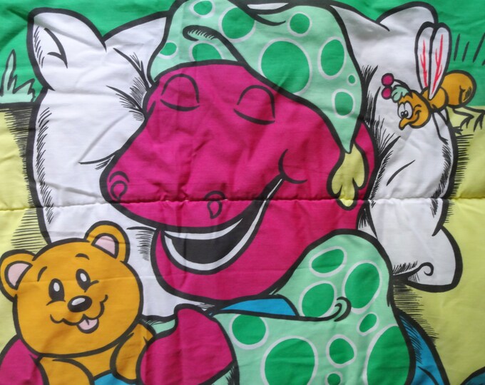 Vintage Barney the Dinosaur Sleeping Bag 1992 - Etsy