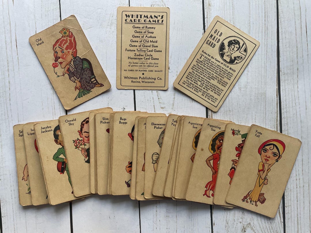 Vintage Whitman Old Maid Card Game 1920s - Etsy