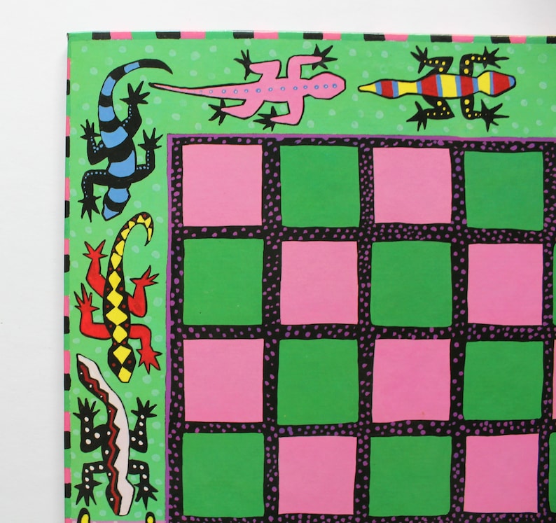 Vintage New Cosmic Frog Backgammon and Checkers Board Game Craft Kit ...