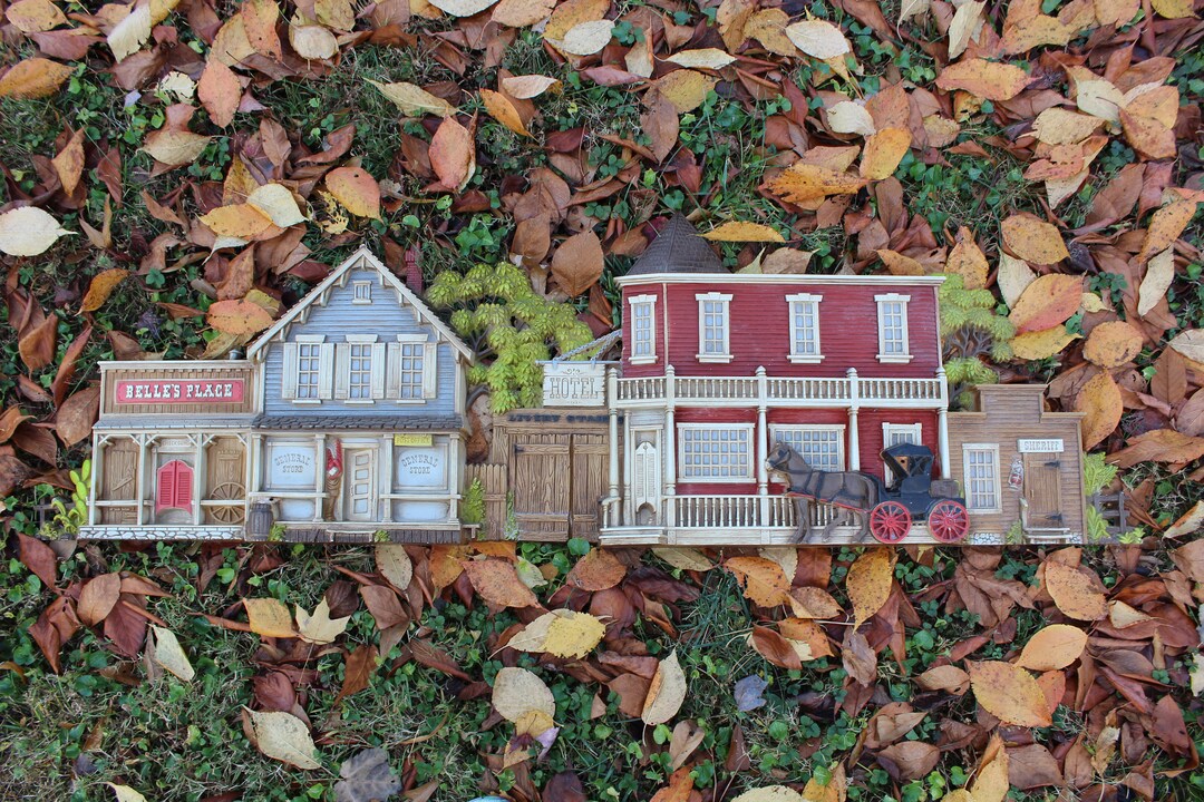 Vintage Burwood Western Town Wall Art 1975 - Etsy