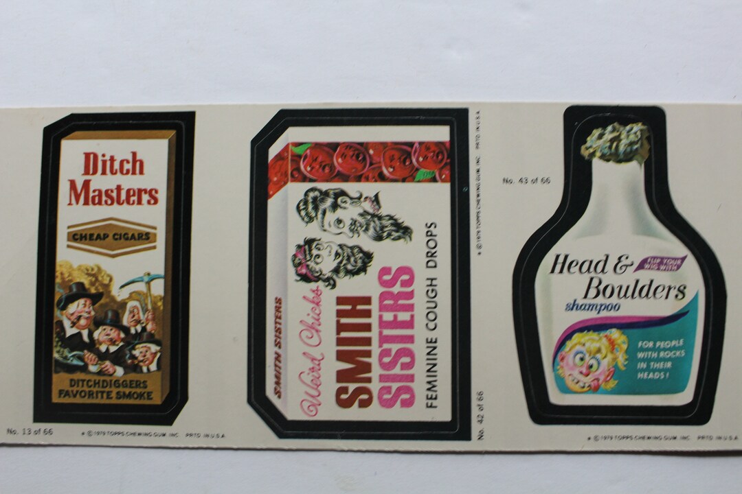 Vintage Topps Wacky Stickers Sheet of 11 Uncut 1979 - Etsy