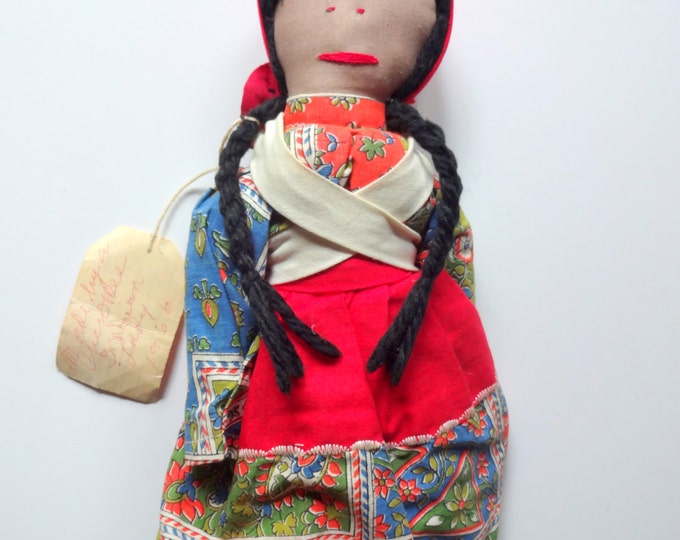 Vintage Handmade Cherokee Indian Plush Doll 1966 - Etsy