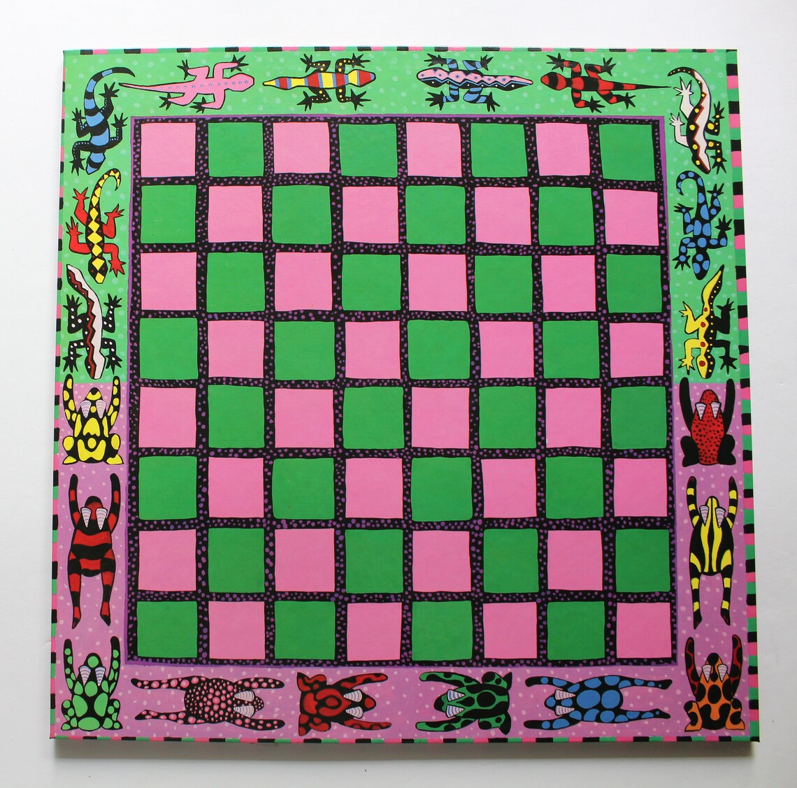 Vintage New Cosmic Frog Backgammon and Checkers Board Game Craft Kit ...