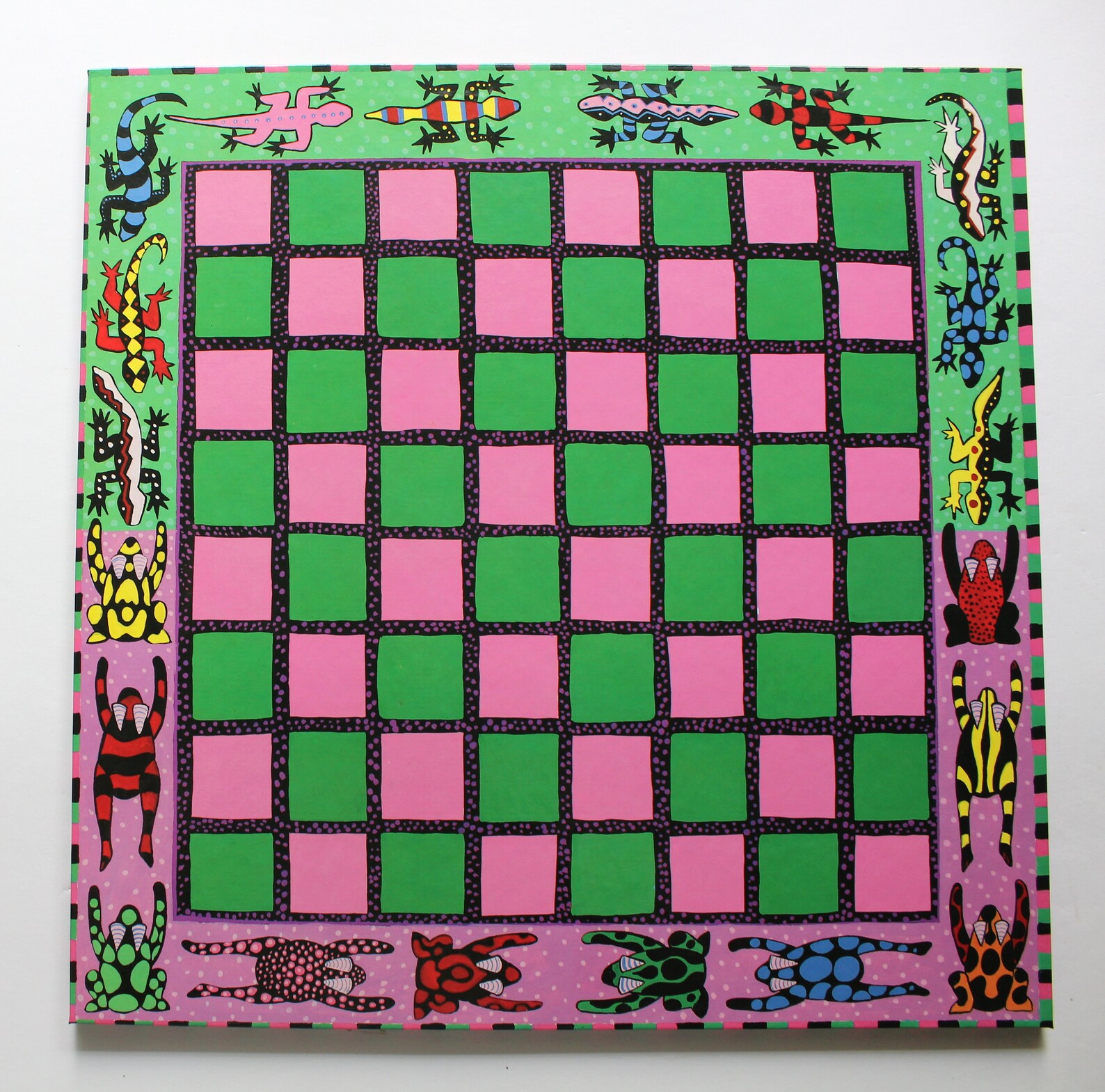 Vintage New Cosmic Frog Backgammon and Checkers Board Game Craft Kit ...