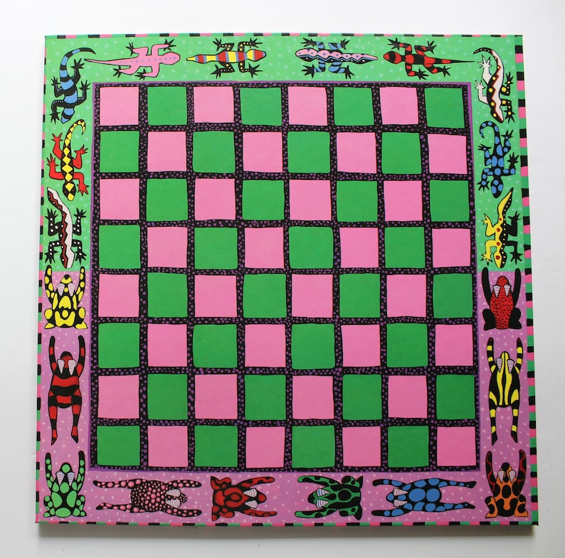 Vintage New Cosmic Frog Backgammon and Checkers Board Game Craft Kit ...