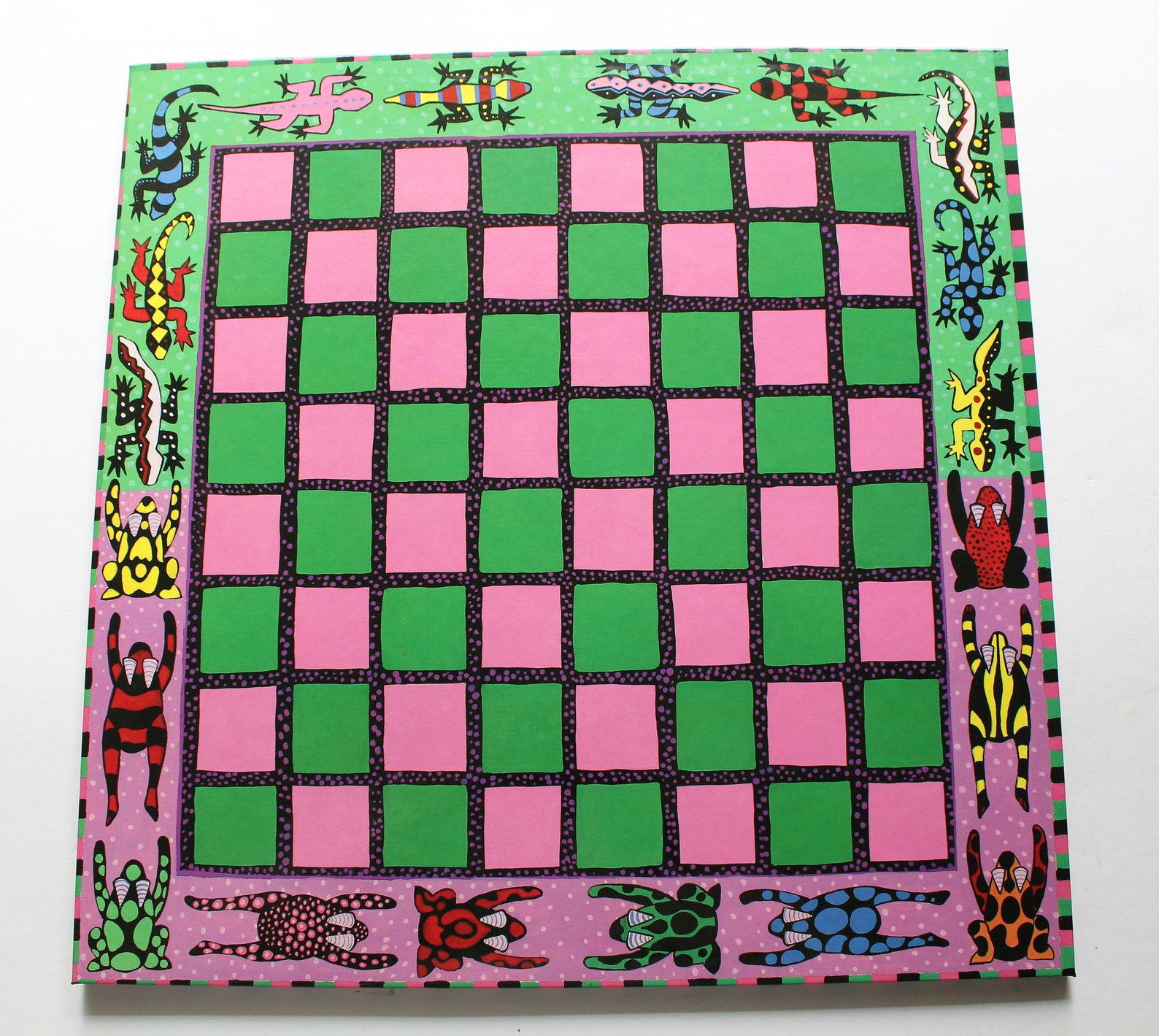 Vintage New Cosmic Frog Backgammon and Checkers Board Game Craft Kit ...