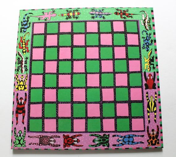 Vintage New Cosmic Frog Backgammon and Checkers Board Game - Etsy