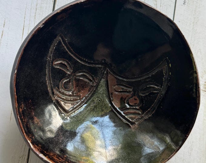 Artist Signed Vintage Ceramic Comedy and Tragedy Masks - Etsy