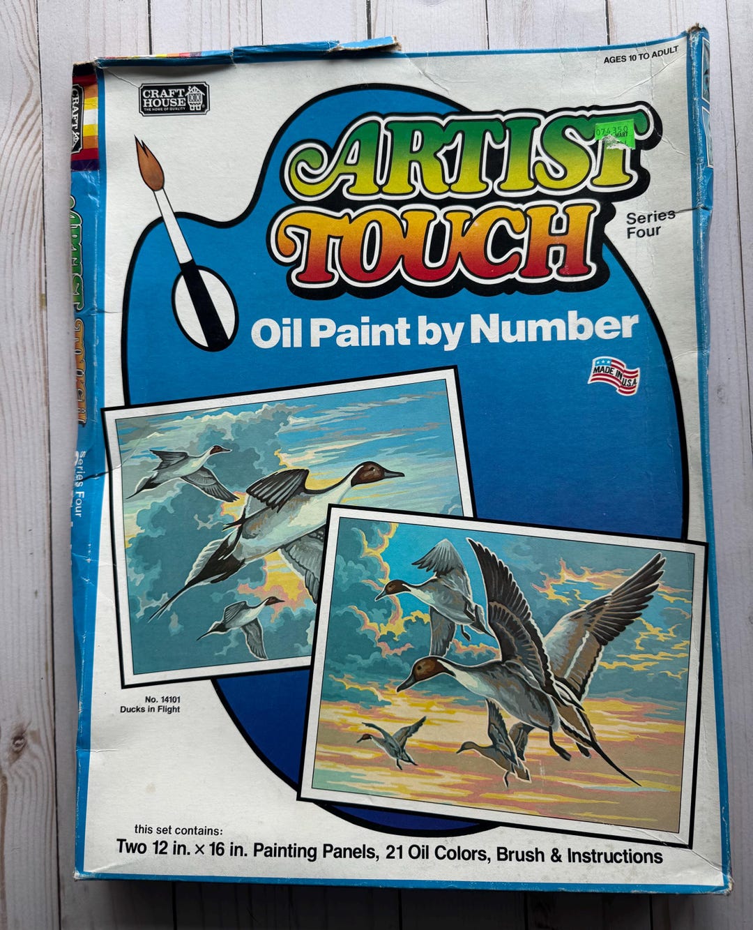 Vintage Artist Touch Ducks in Flight Oil Paint by Numbers Craft Art Kit ...