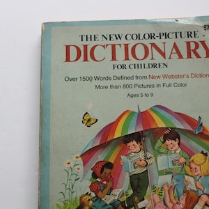Vintage the New Color-picture Dictionary for Children Paperback Book ...