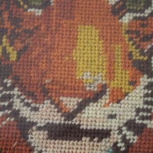 Vintage Large Bengal Tiger Needlepoint Framed Art 1970s - Etsy