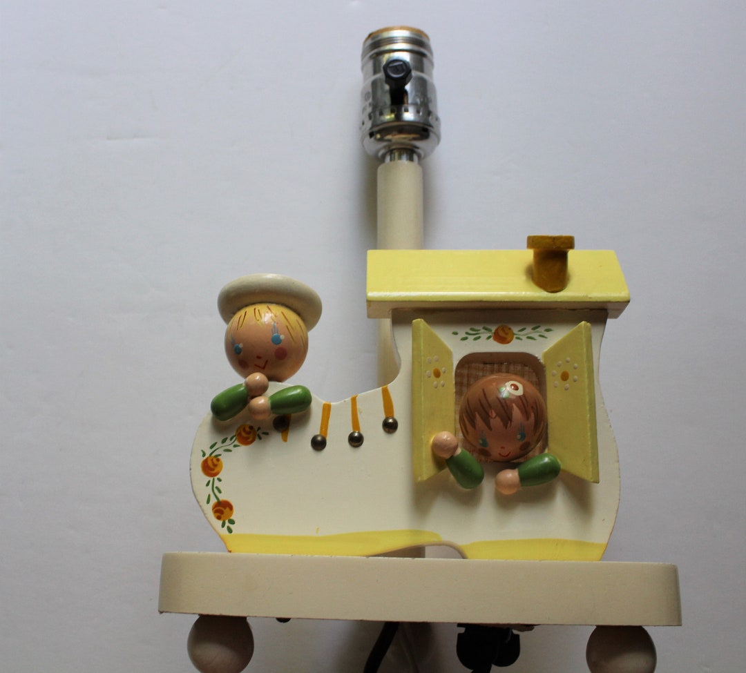 Vintage Irmi Wood "old Lady Shoe" Night Light Lamp (1977) - Etsy