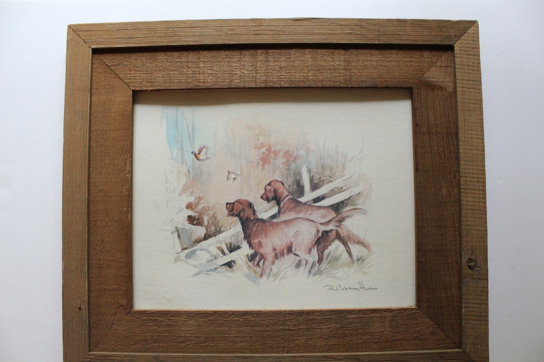 Vintage Paul Whitney Hunter Wooden Framed Bird Dogs Hunting - Etsy