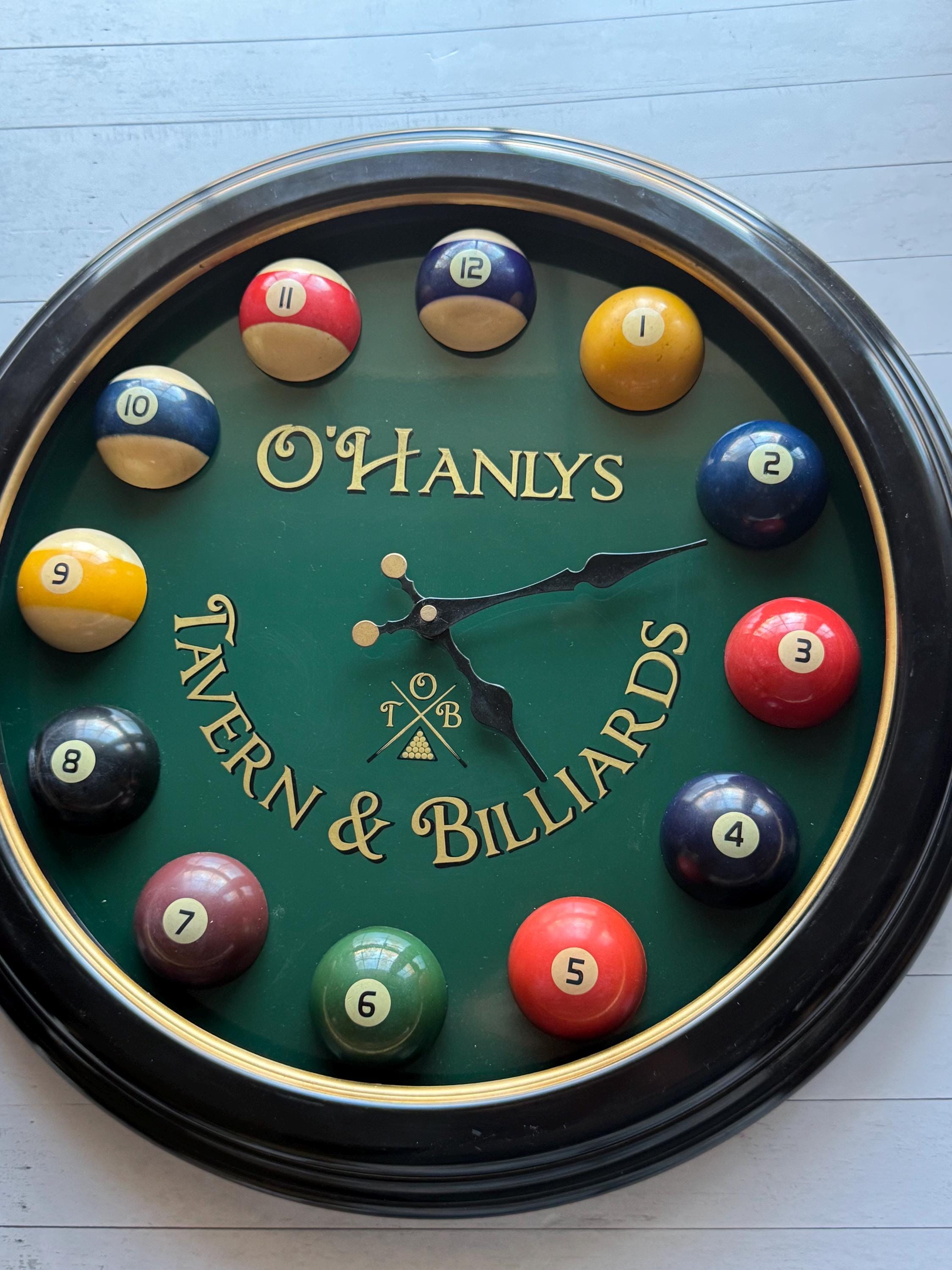 Vintage Pool O'hanlys Tavern and Billiards Wall Clock 1990s - Etsy